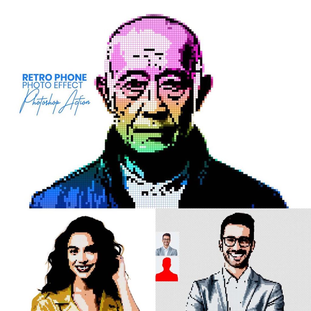 Retro Phone Effect For Photoshop - MasterBundles