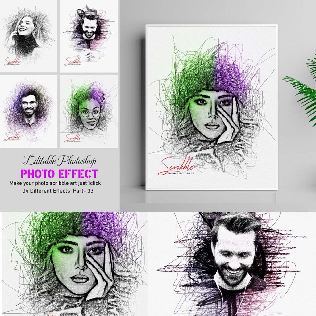 Scribble Sketch Photo Effect - MasterBundles