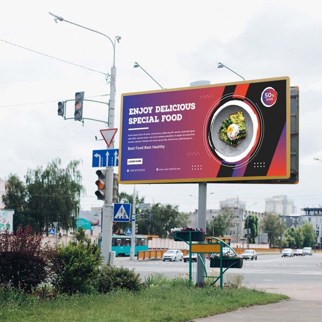 Fast Food Billboard Template V-25 - MasterBundles