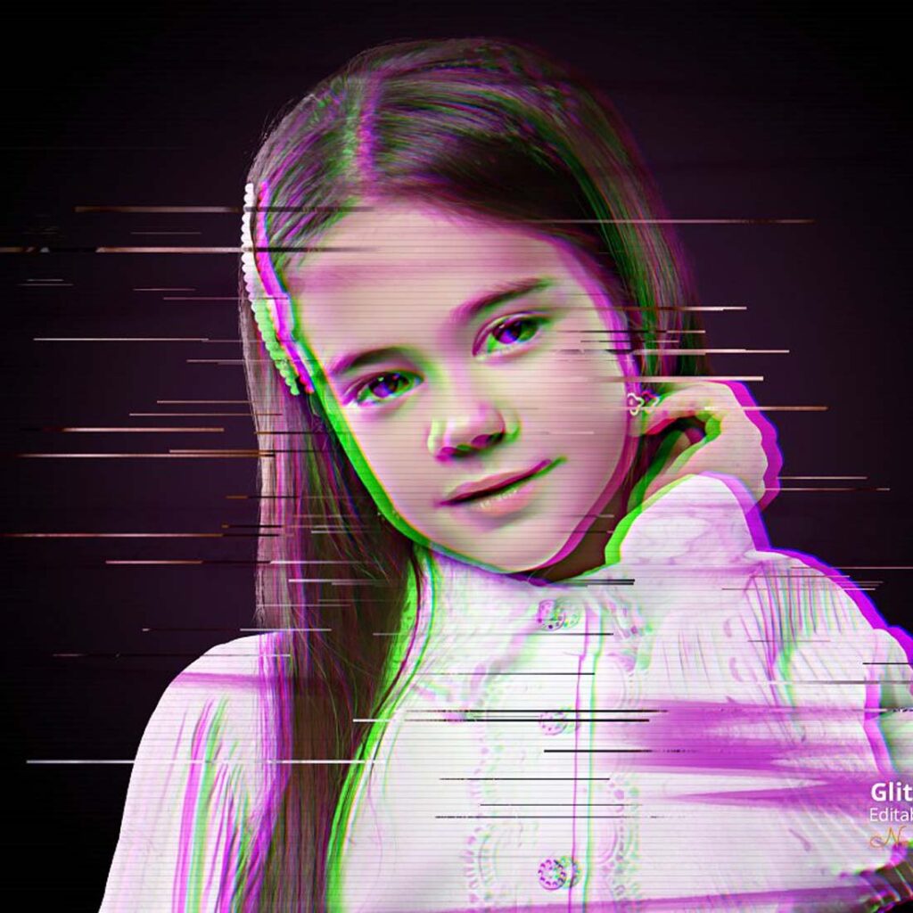 Smoke & Glitch Photo Effect - MasterBundles