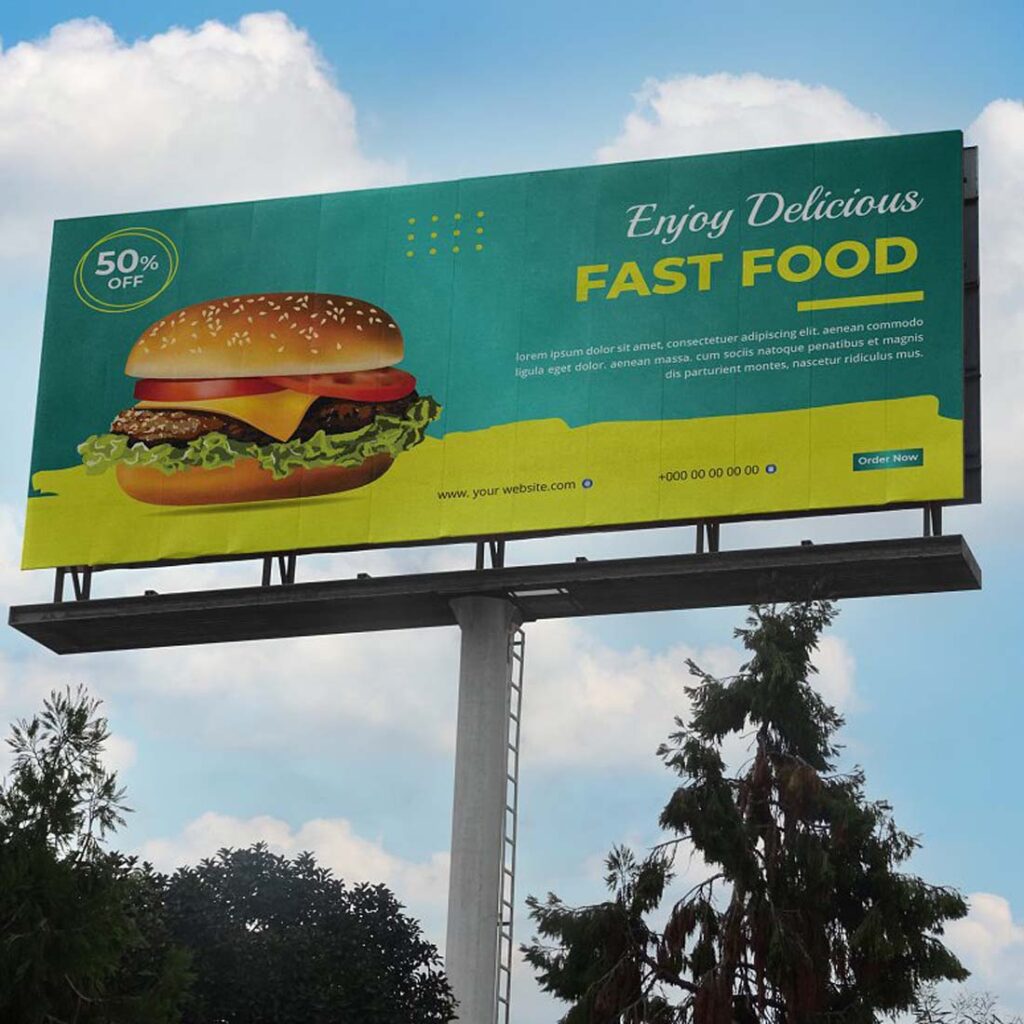 Healthy Food Billboard Design - MasterBundles