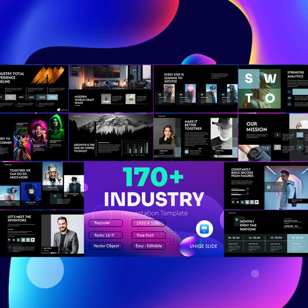 Industry Business Keynote Presentation Template - MasterBundles
