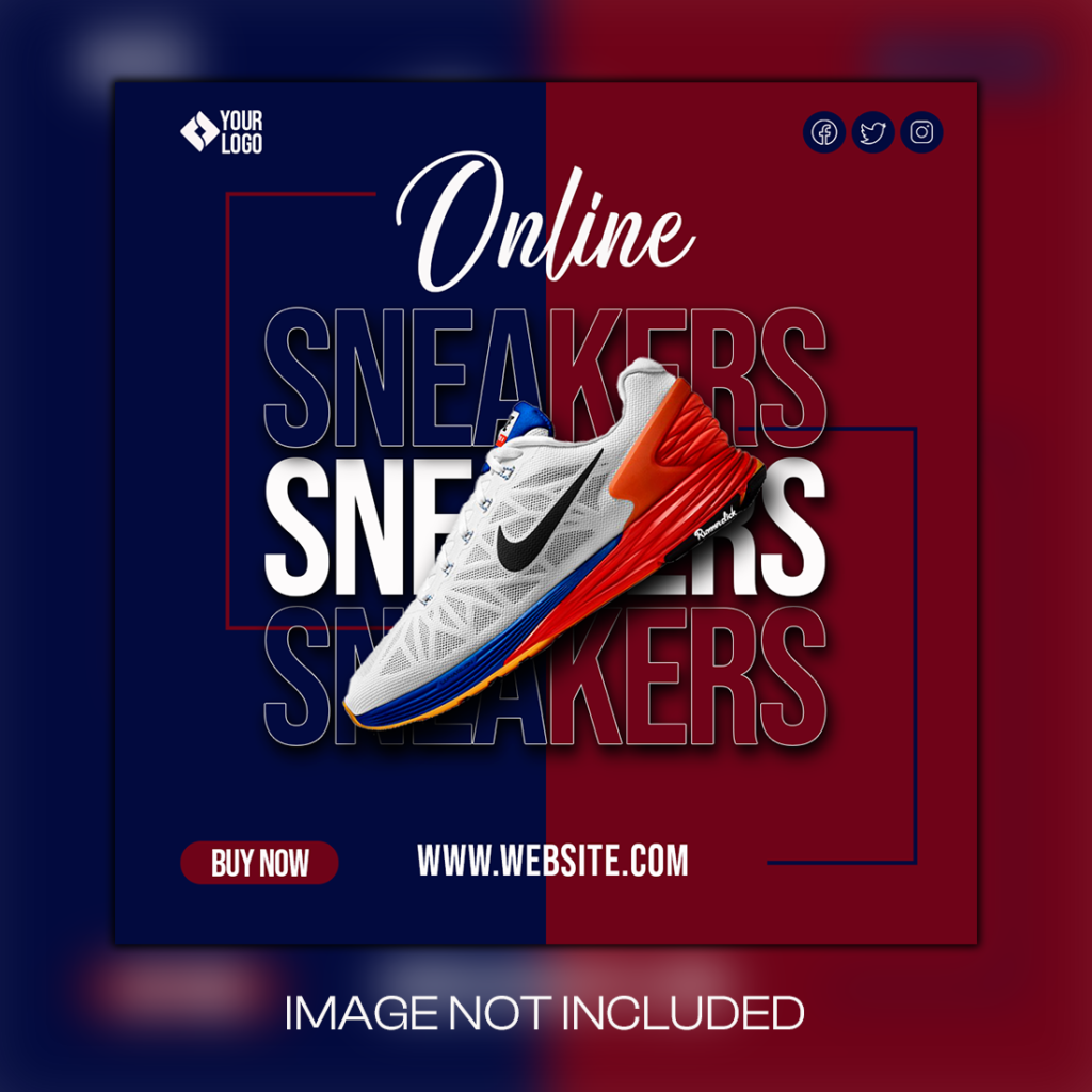 Shoes Post Design For Instagram - MasterBundles
