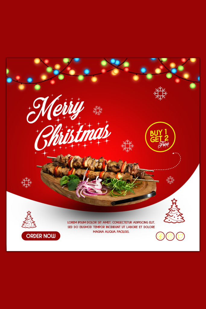 Christmas Social Media Post Template - MasterBundles