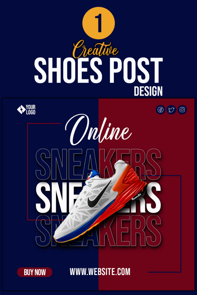 Shoes Post Design For Instagram - MasterBundles