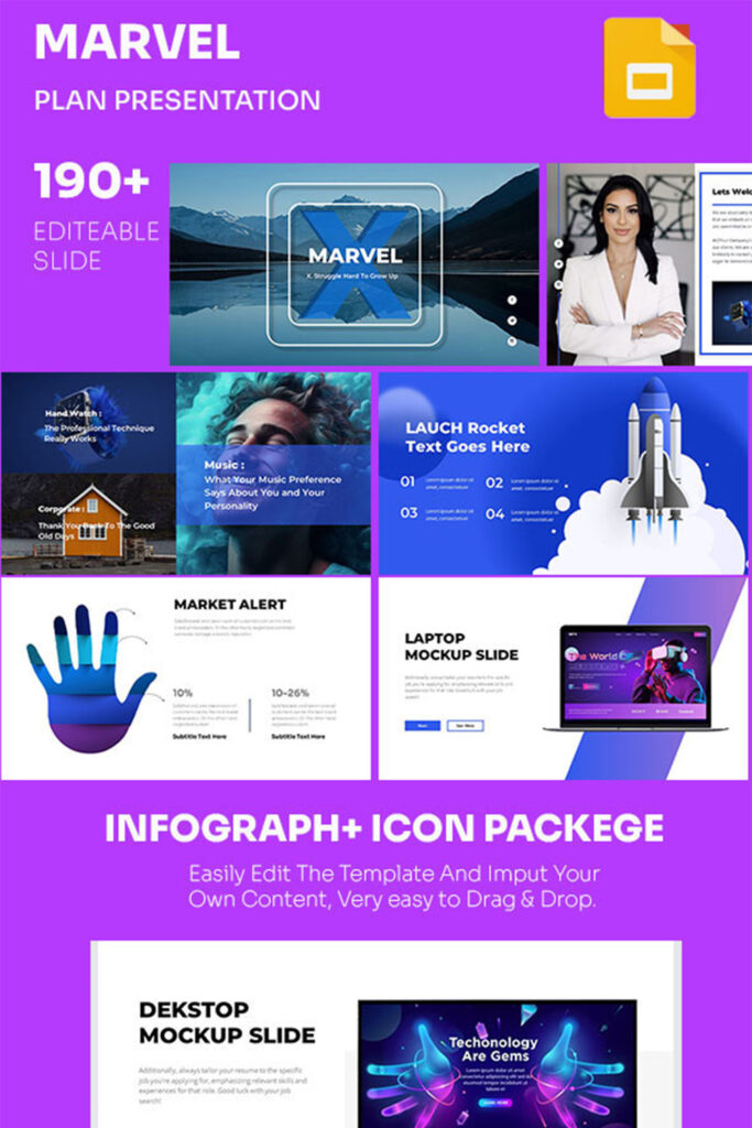 Marvel Plan Google Slide Presentation Template - MasterBundles