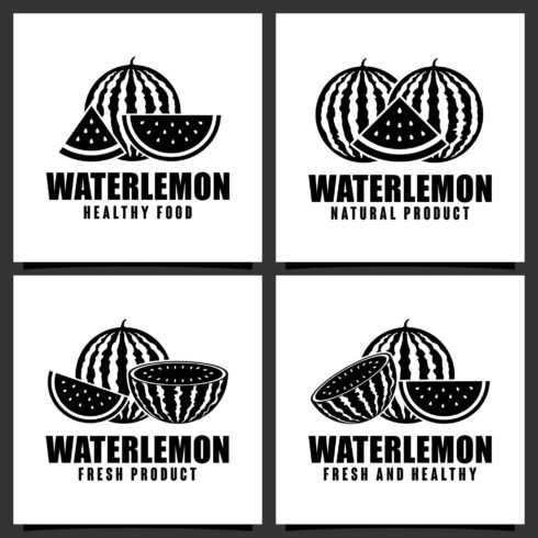 Set Watermelon vector logo design collection - $6 - MasterBundles