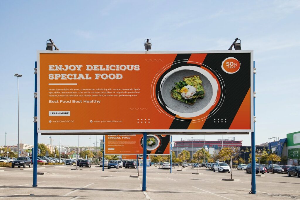 Fast Food Billboard Template V-25 - MasterBundles