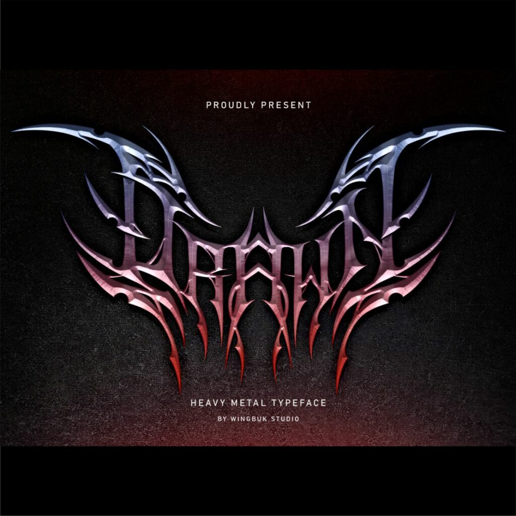 Drawn | Heavy Metal Font - MasterBundles