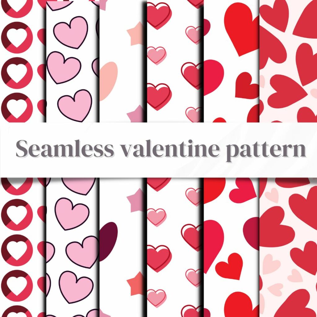 Seamless valentine pattern - MasterBundles