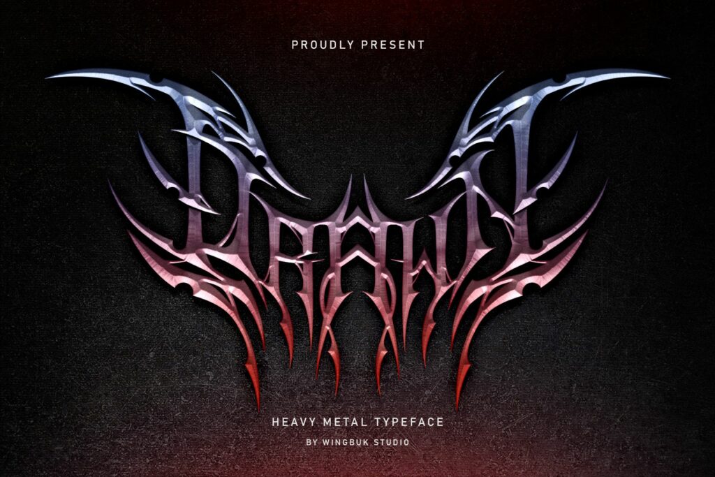 Drawn | Heavy Metal Font - MasterBundles