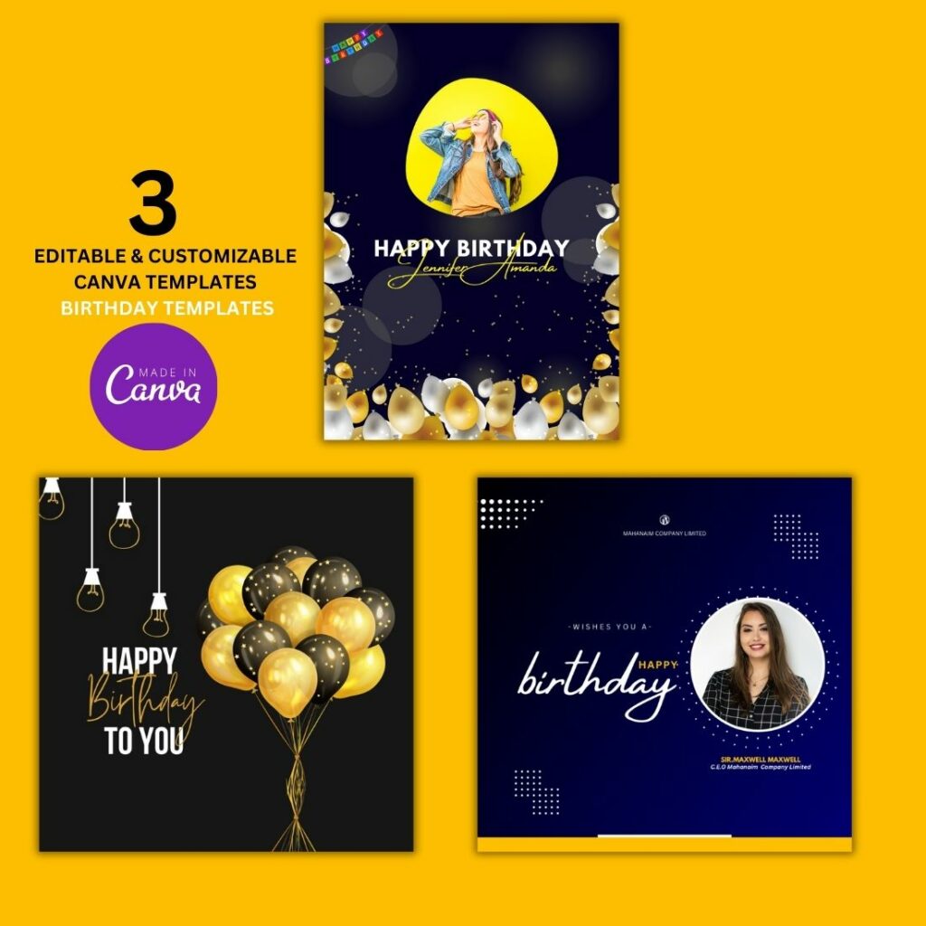 Birthday Design Templates - MasterBundles