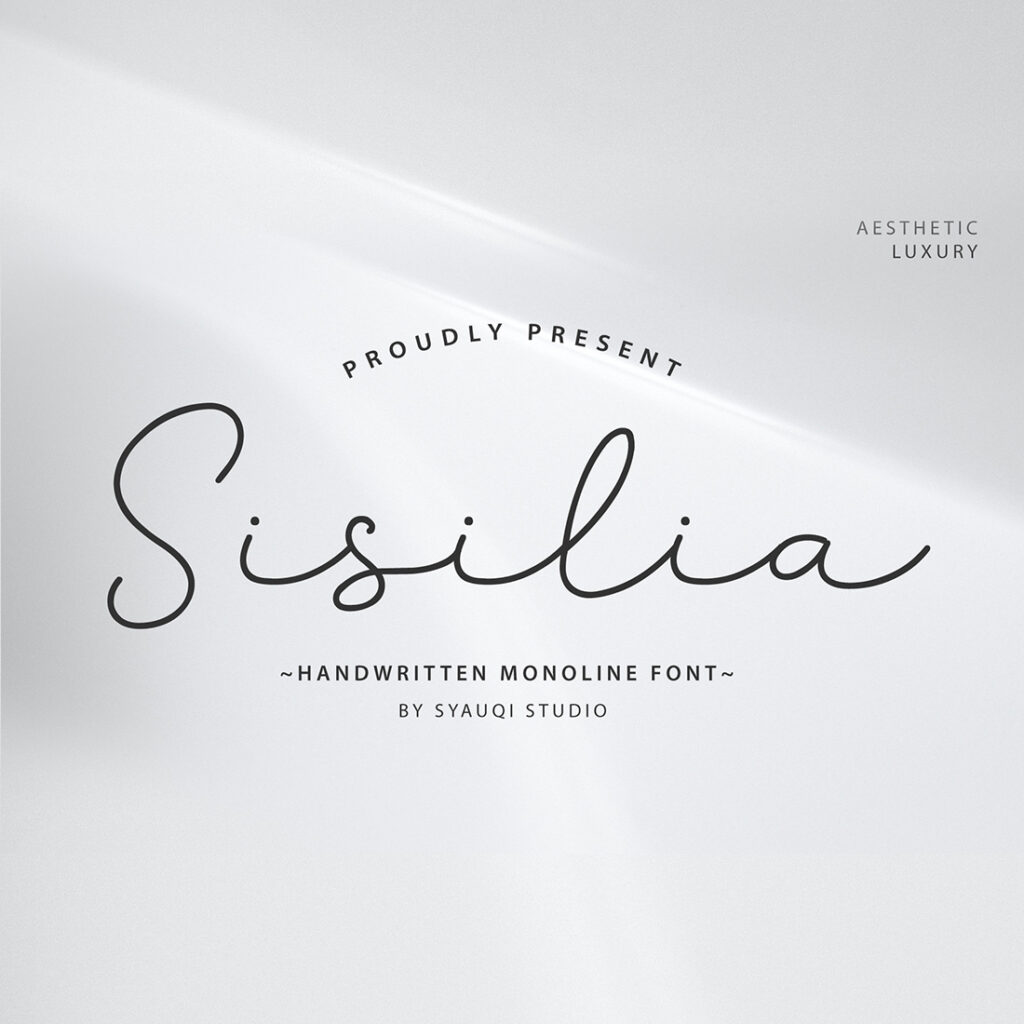 Sisilia Business Script Font - MasterBundles