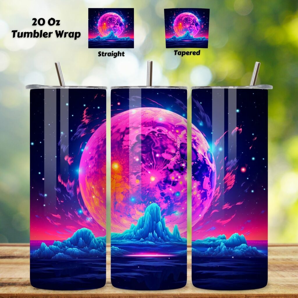 Moon Tumbler Wrap PNG, Moon Tumbler Wrap PNG, Sublimation, celestial ...