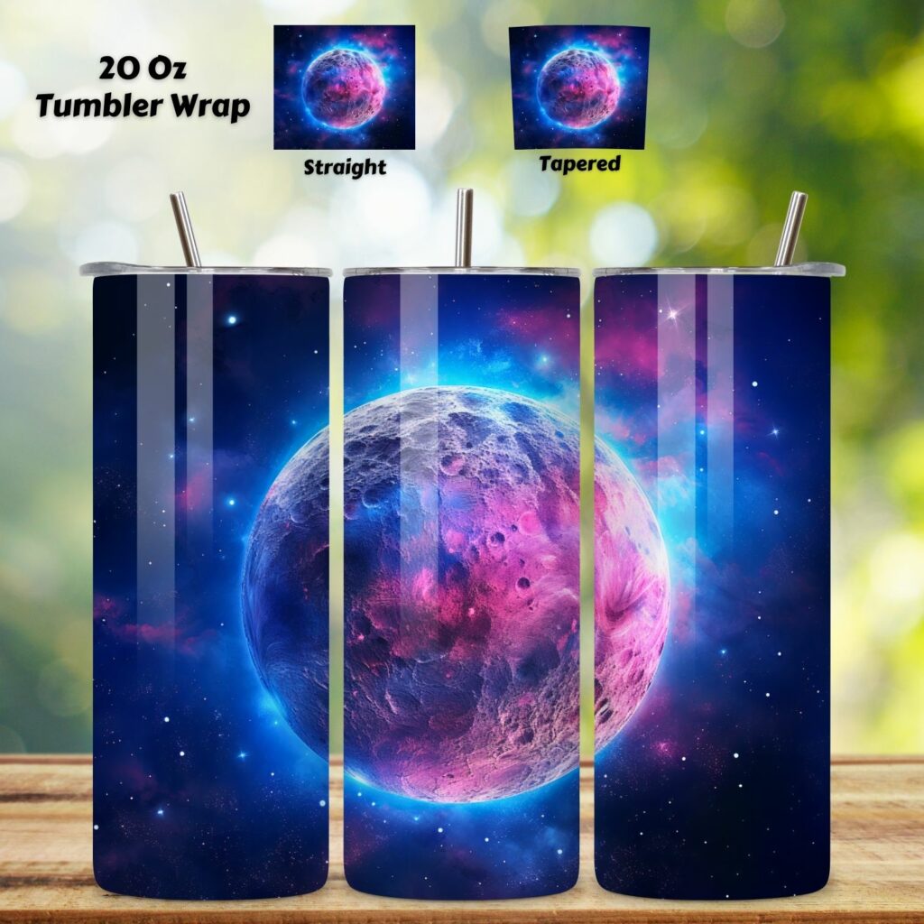 Moon-Themed Tumbler Sublimation PNG, Moon Sublimation PNG, moon tumbler ...