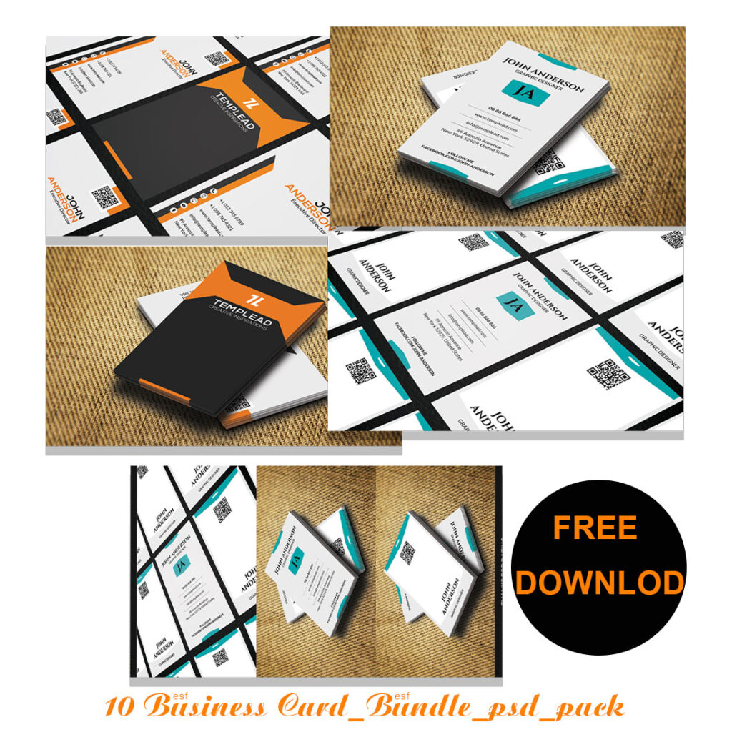 10 Business Card Bundle psd pack - MasterBundles