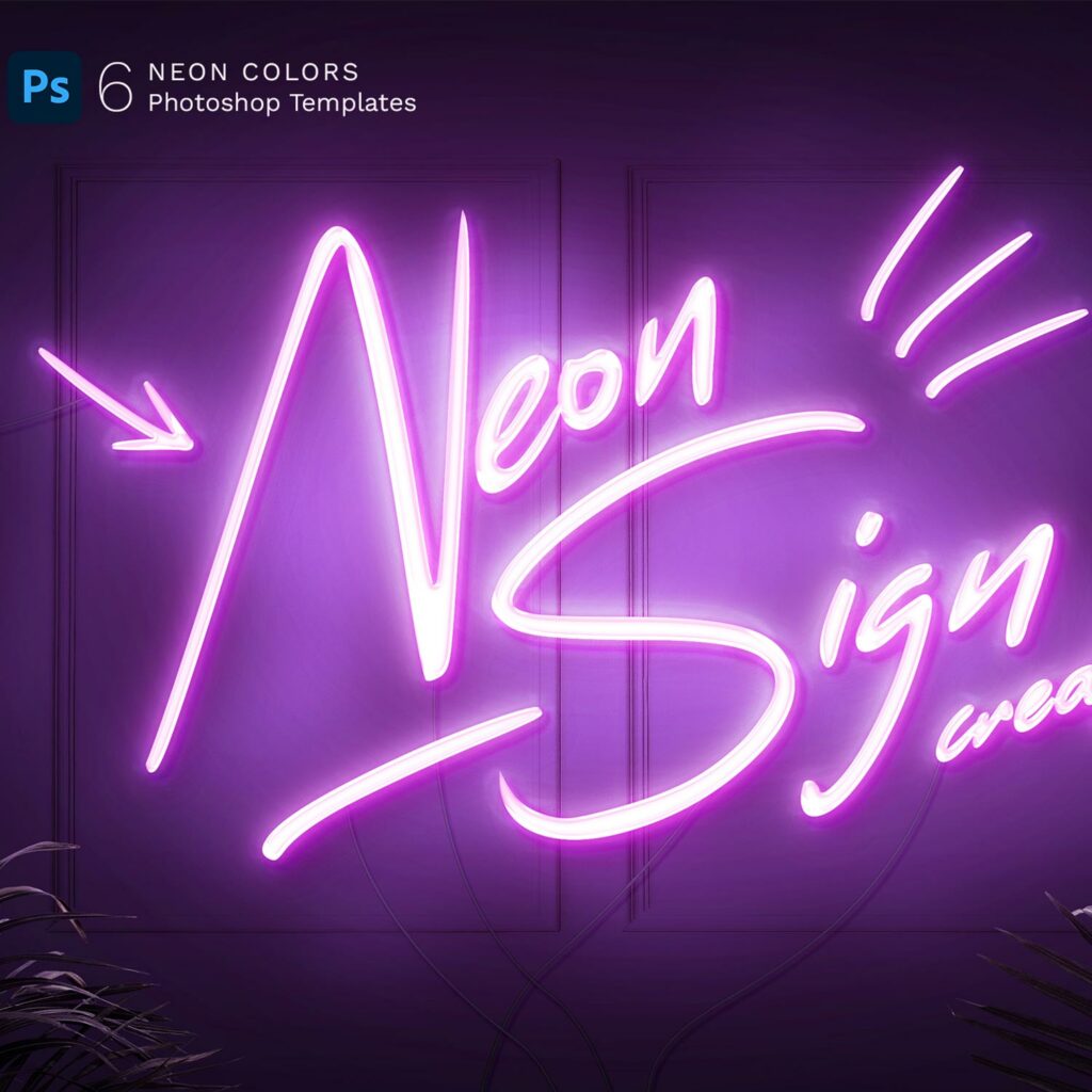 Neon Sign Templates - MasterBundles
