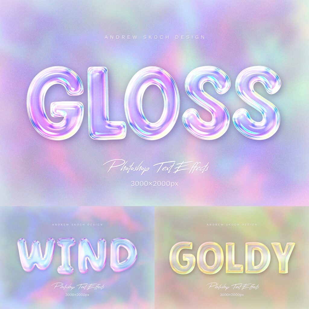 Glossy Text Effects - MasterBundles