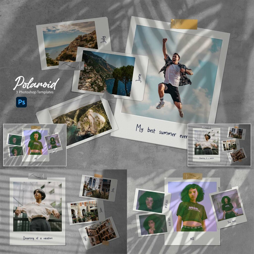 3 Polaroid Photo Templates - MasterBundles