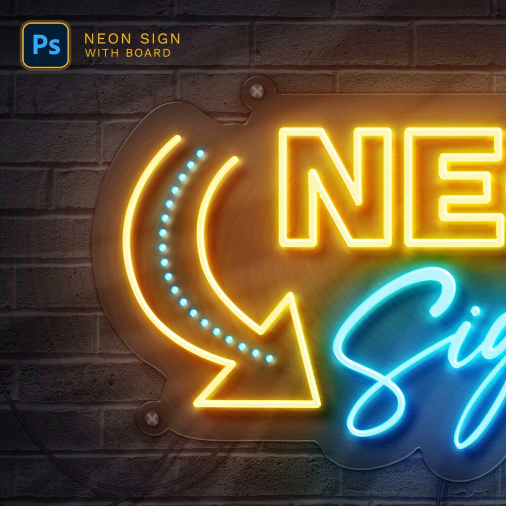Neon Sign Board - MasterBundles