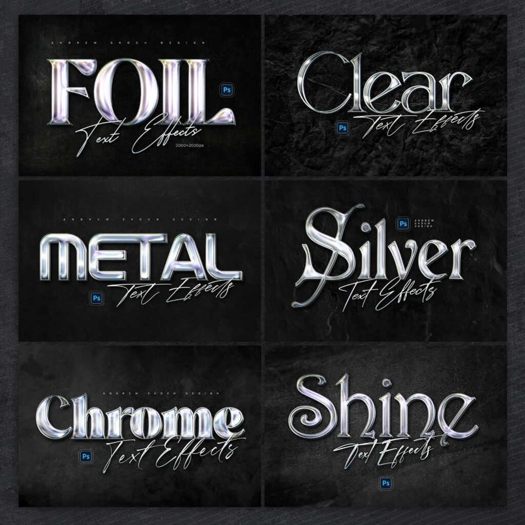 Chrome Text Effects - MasterBundles