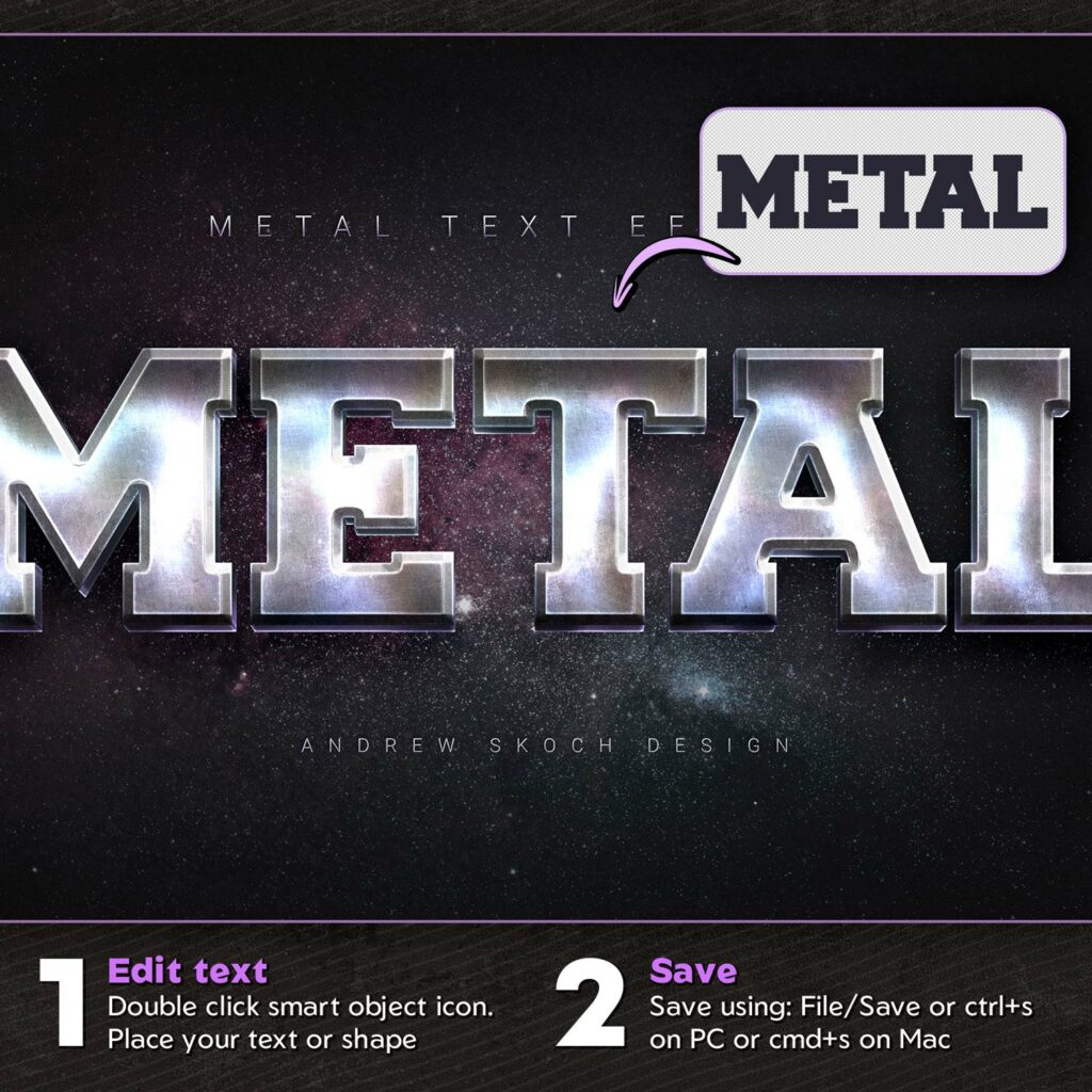 Metal Text Effects - MasterBundles