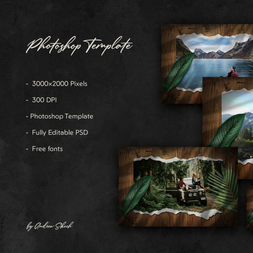 Torn Photo Template - MasterBundles