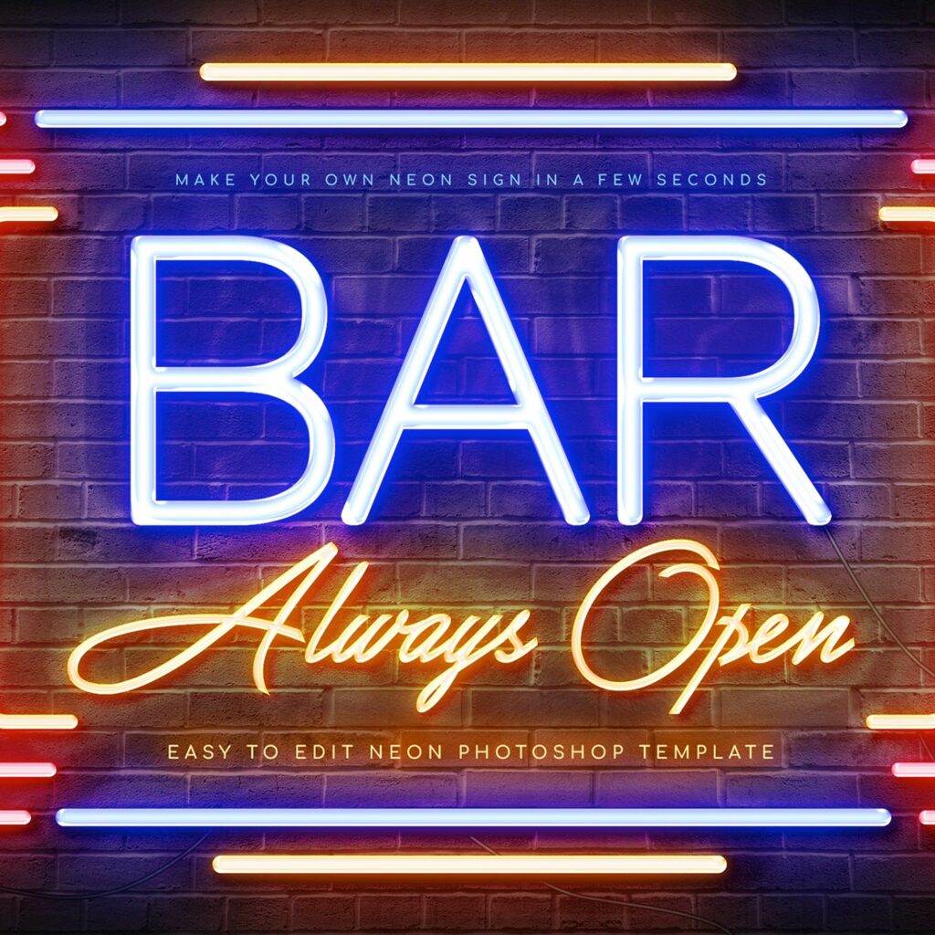 Bar Neon Sign Creator - MasterBundles