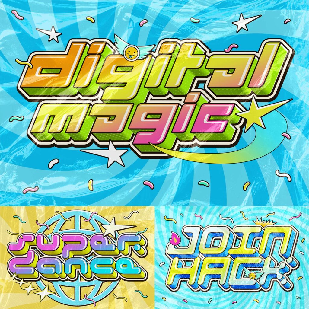 Y2k Text Effects - MasterBundles