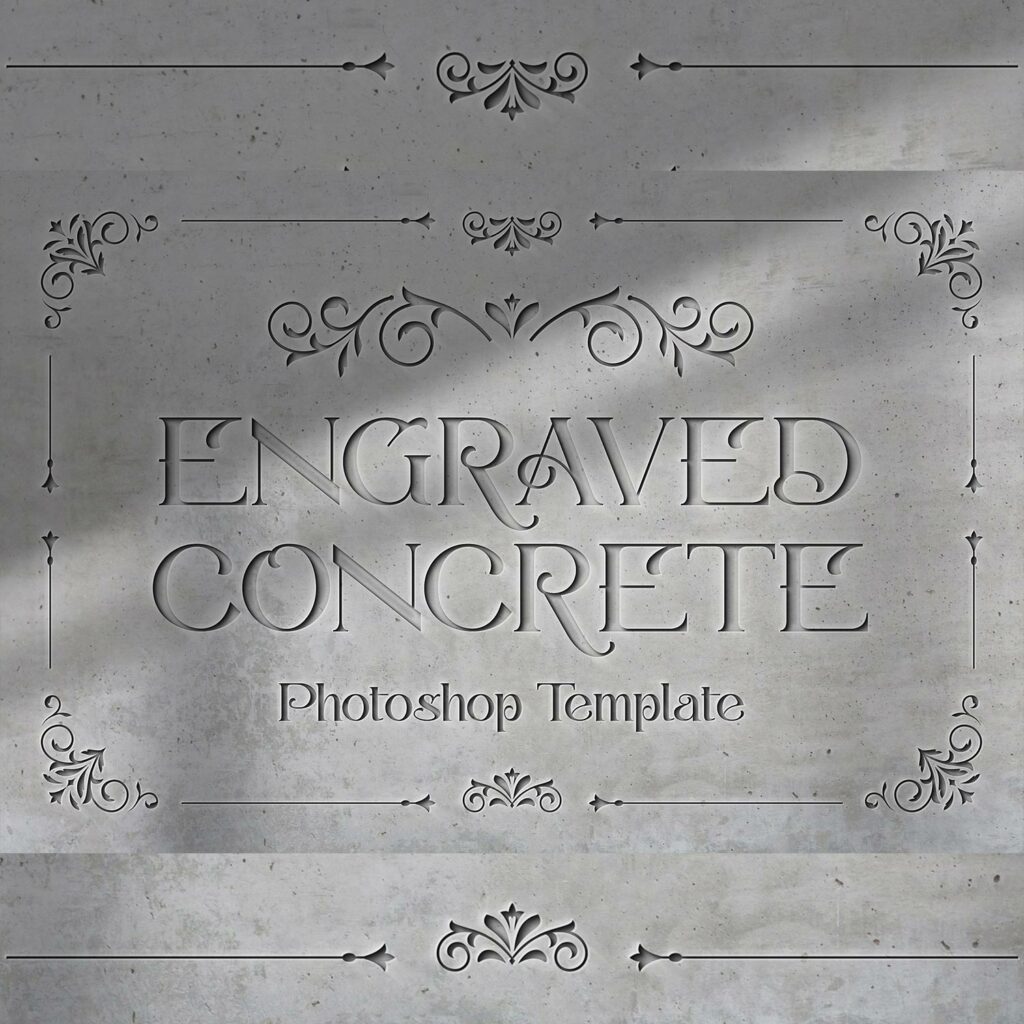 Engraved Concrete Template - MasterBundles