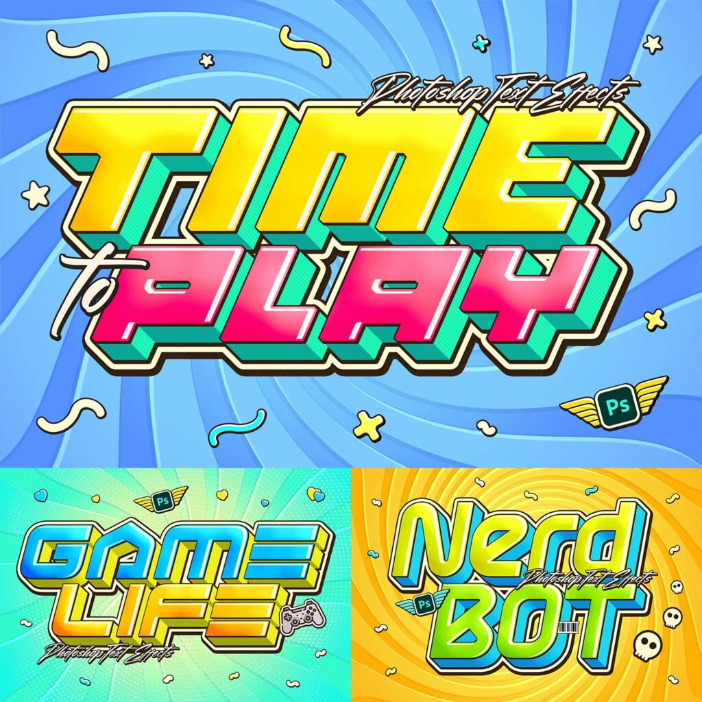 Y2k Text Effects - MasterBundles