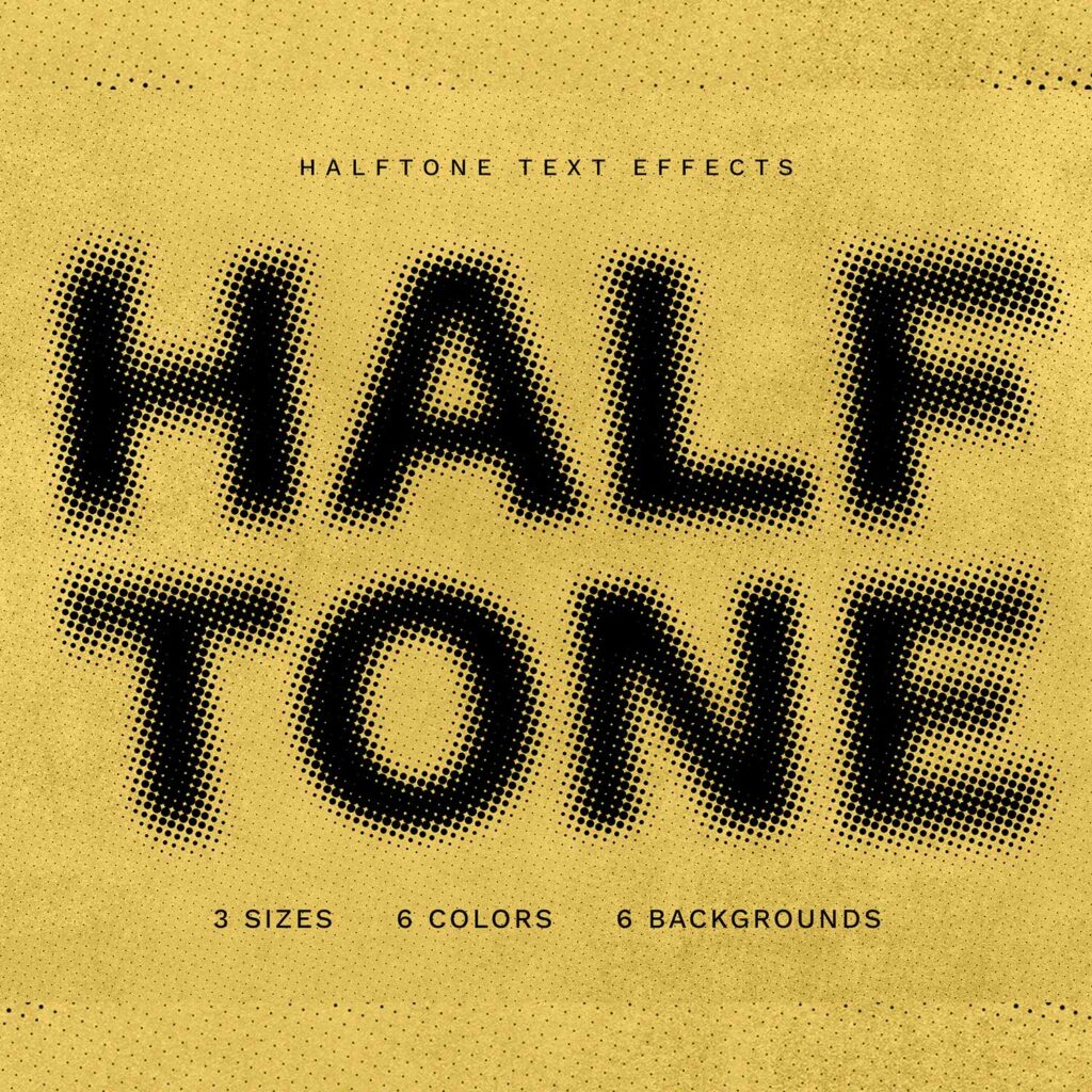 Halftone Text Effect Masterbundles 