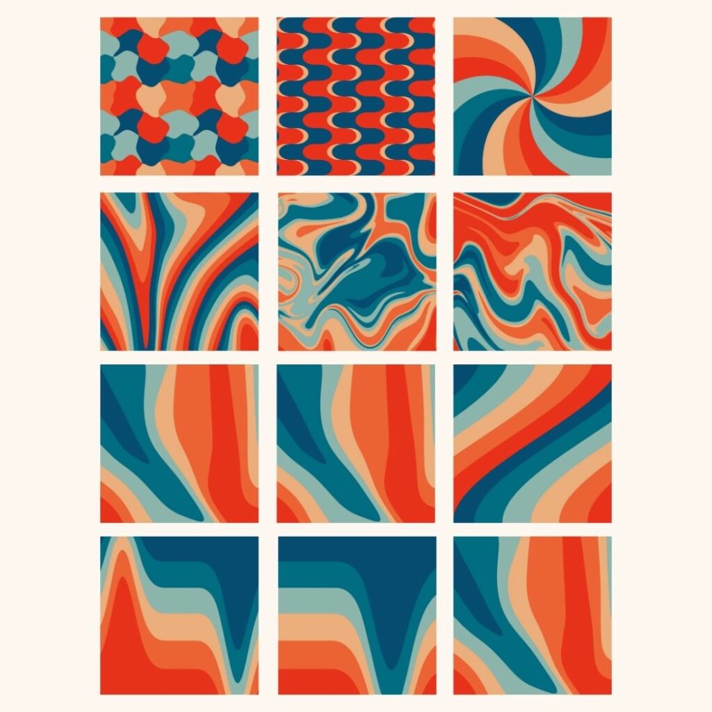 Psychedelic retro groove background - MasterBundles