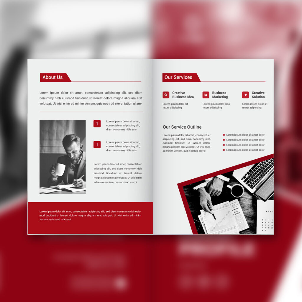 Vector Creative Company Profile Template Design - MasterBundles