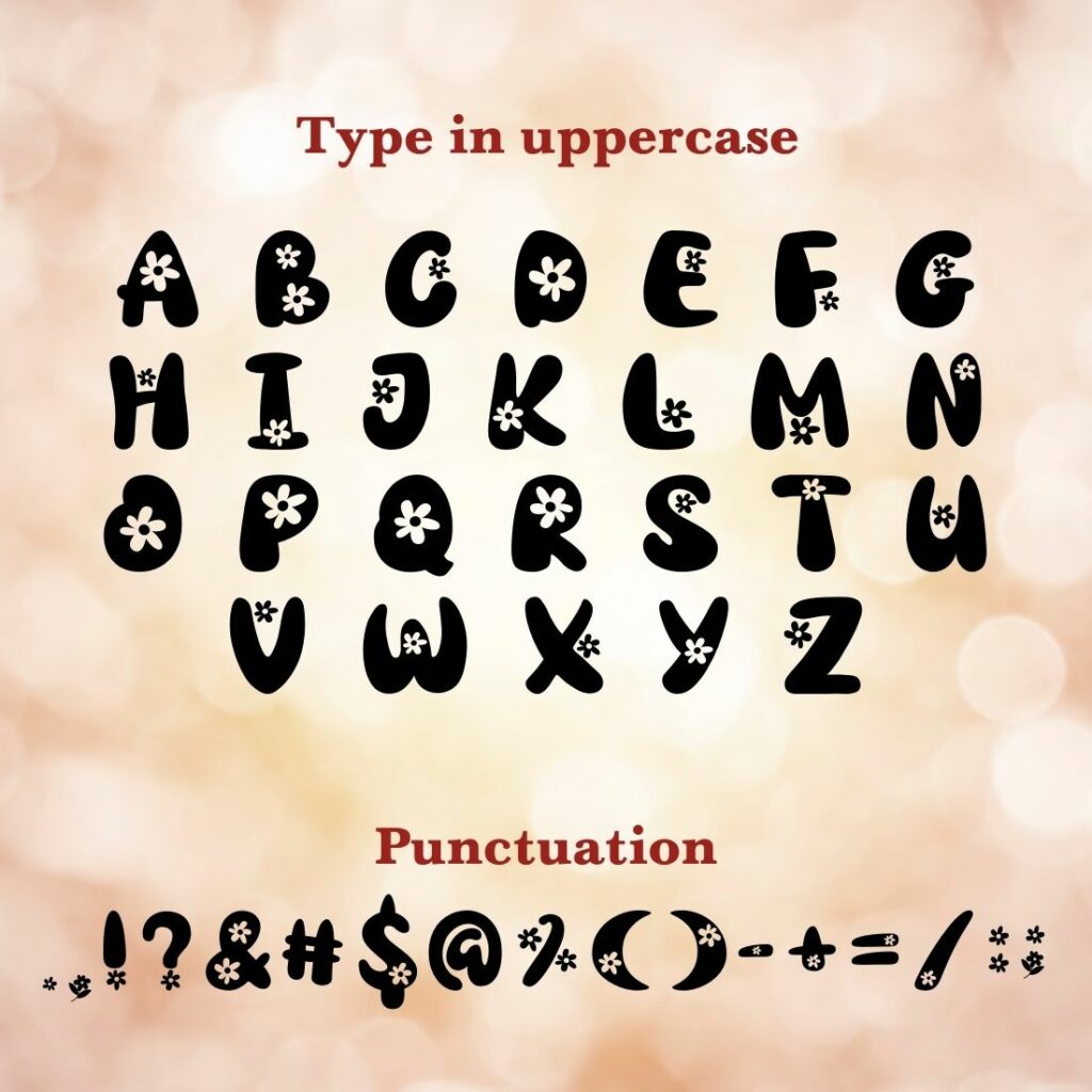 Flower Bloom - Display Font - MasterBundles