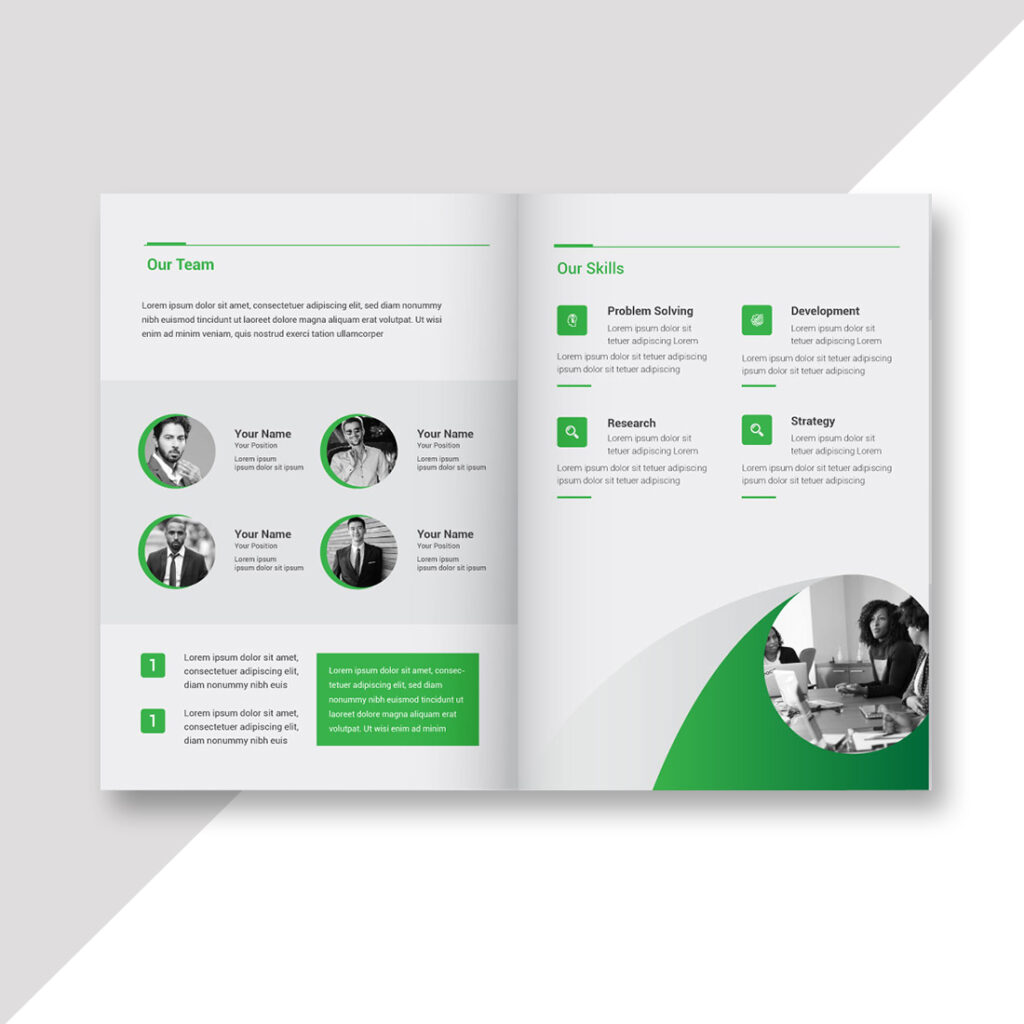 Vector creative company profile template design - MasterBundles