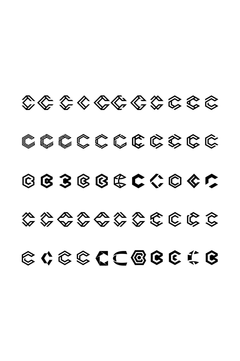 creative letter C icon set. design for business of luxury, elegant ...