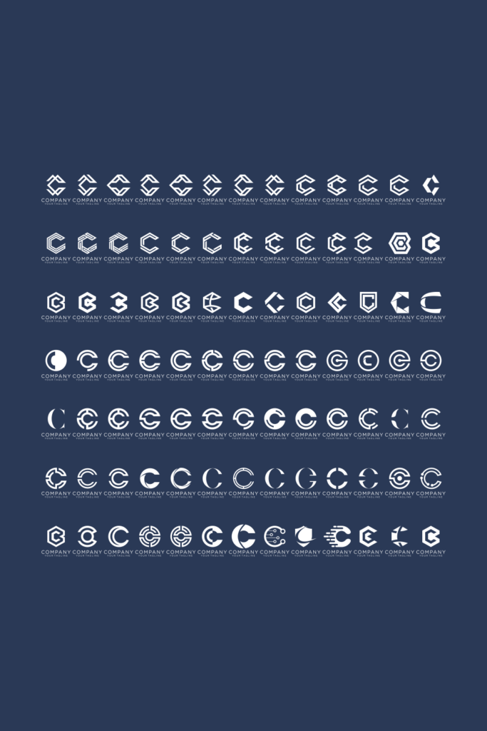 creative letter C icon set. design for business of luxury, elegant ...