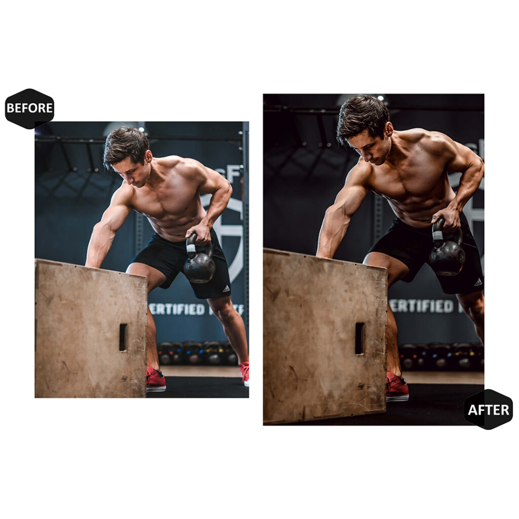 12 Fitness Club Lightroom Presets, Bodybuilding Mobile Preset, Sport ...