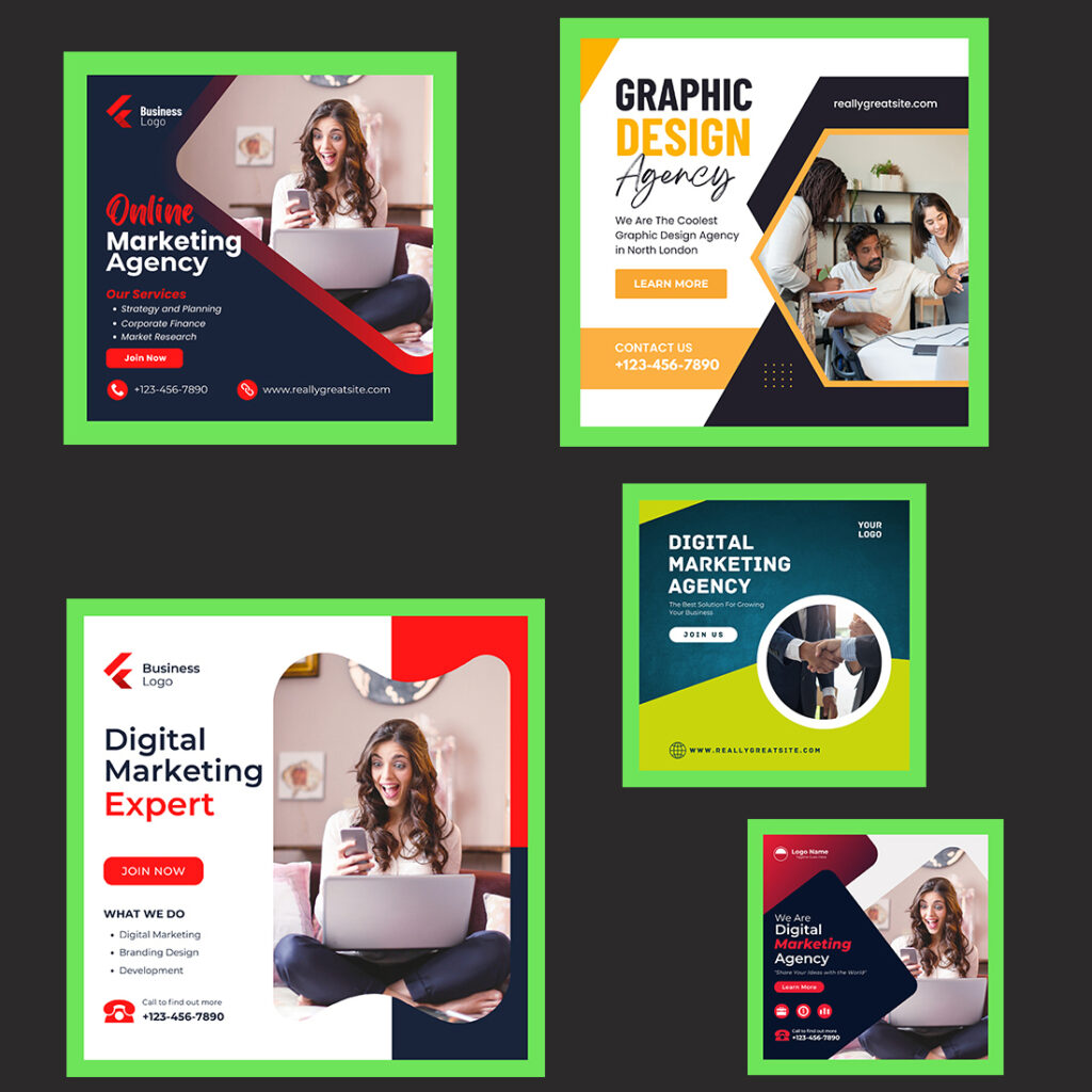 5 Photoshop Instagram Templates Design - MasterBundles