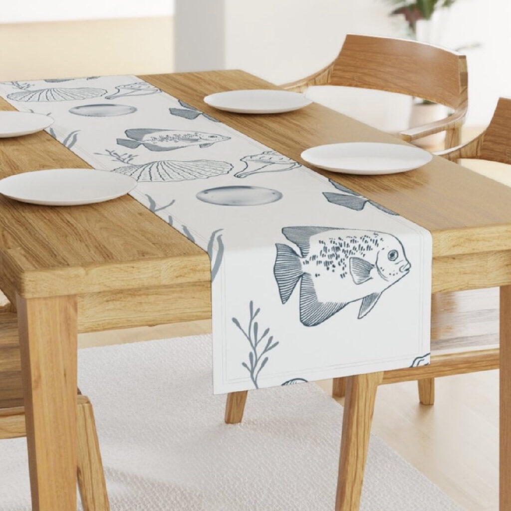 MarineMosaic Bliss: Sea Life Fish, Shell, Seaweed Seamless Pattern