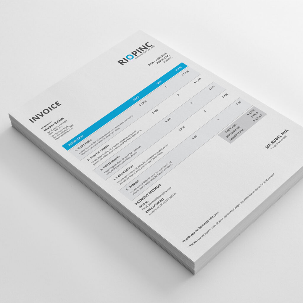 Invoice Template - 3 - MasterBundles