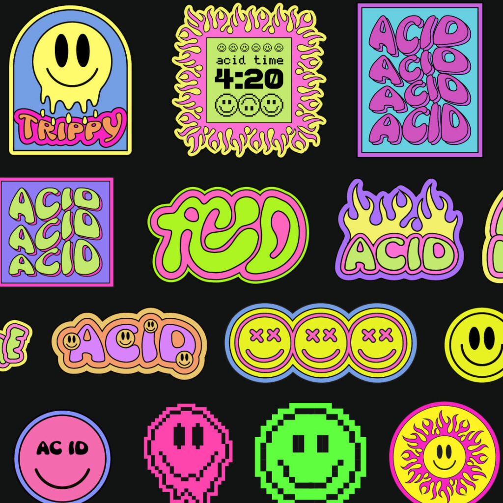 ACID LOVE STICKERS - MasterBundles