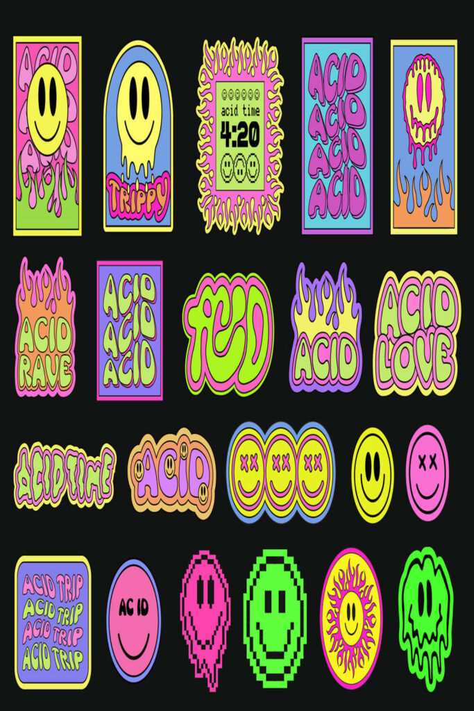 ACID LOVE STICKERS - MasterBundles
