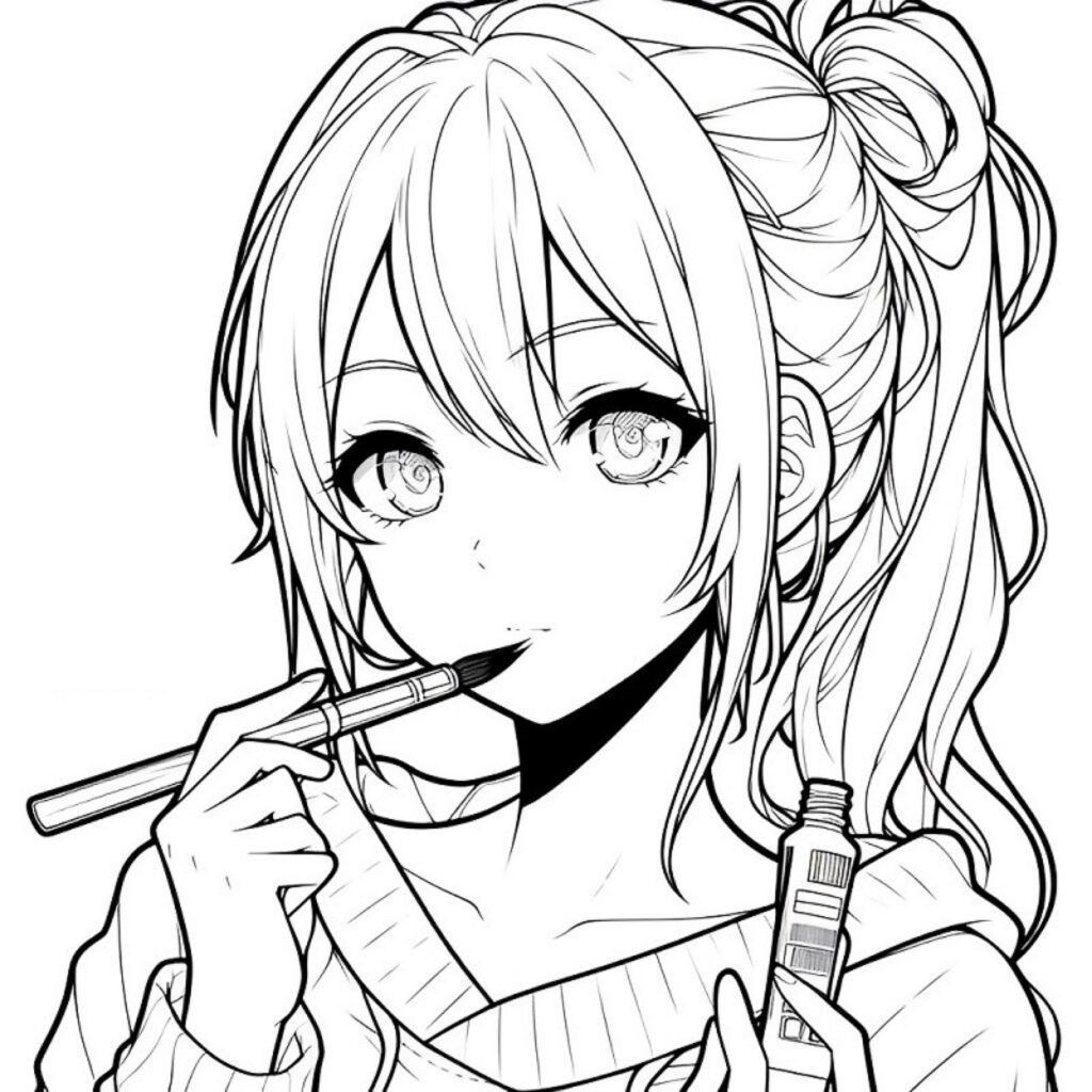 Anime Artistry Collection: 20 Exquisite Digital Coloring Pages ...