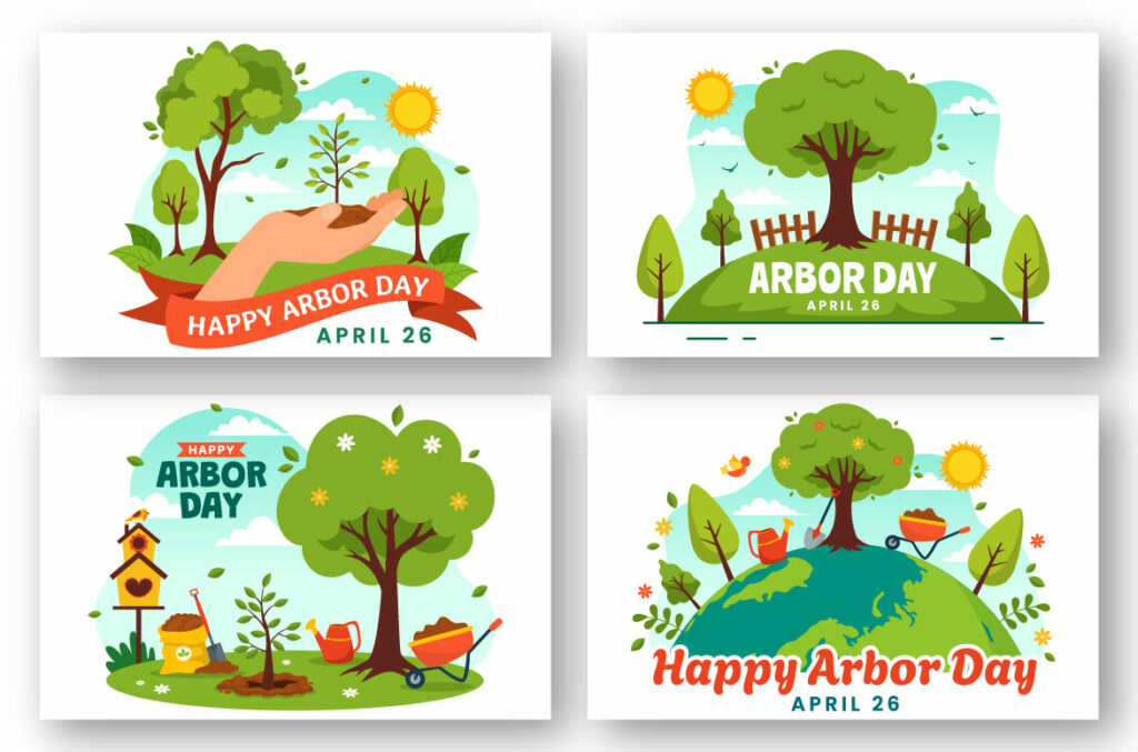 12 Happy Arbor Day Illustration - MasterBundles