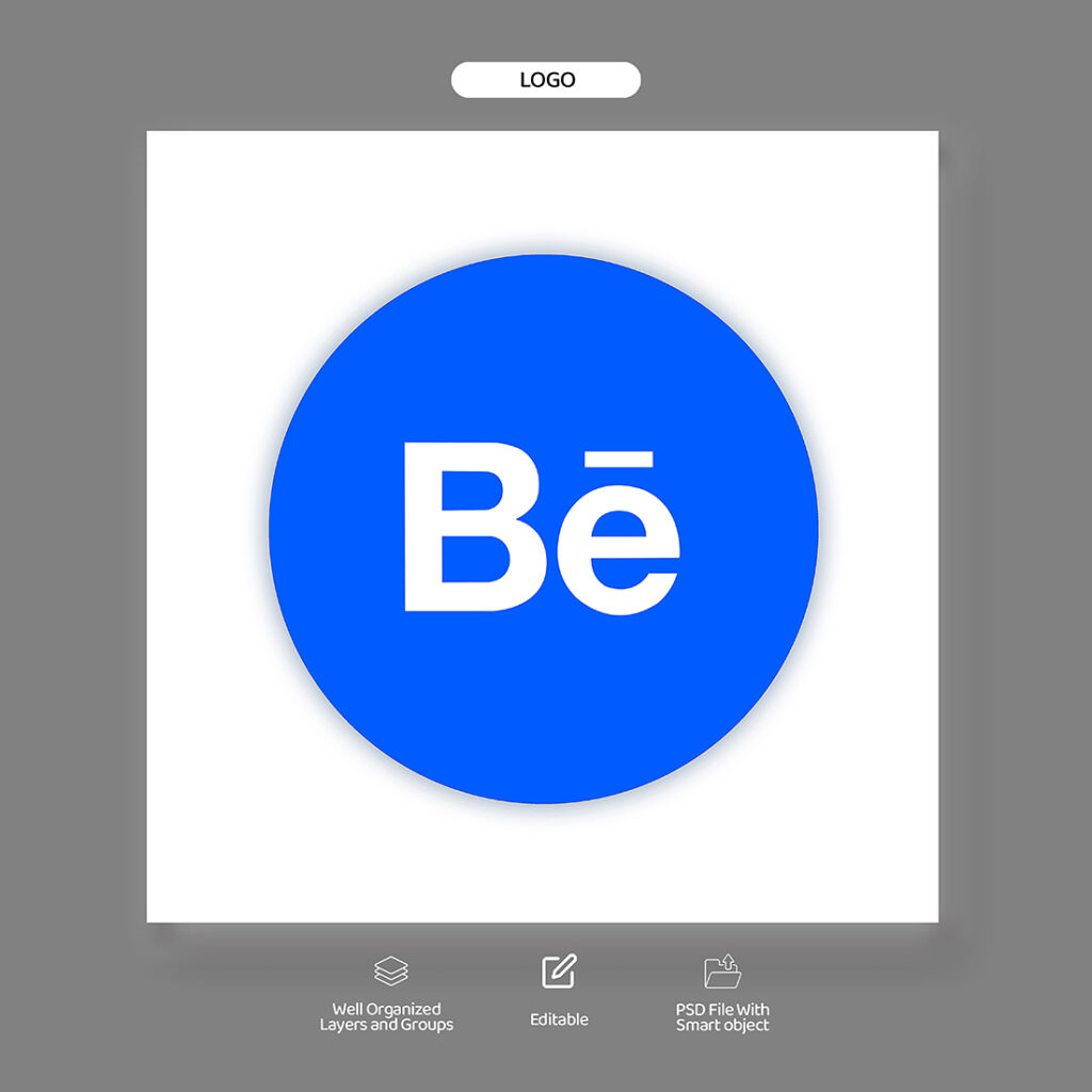 Behance Logo File PSD - MasterBundles