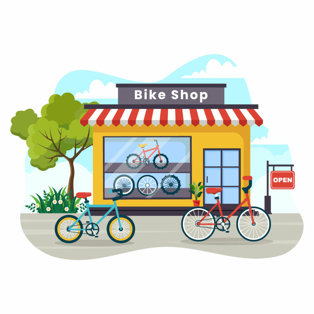 12 Bike Shop Illustration - MasterBundles