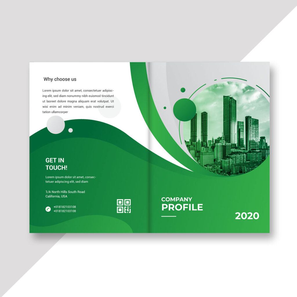 Vector creative company profile template design - MasterBundles