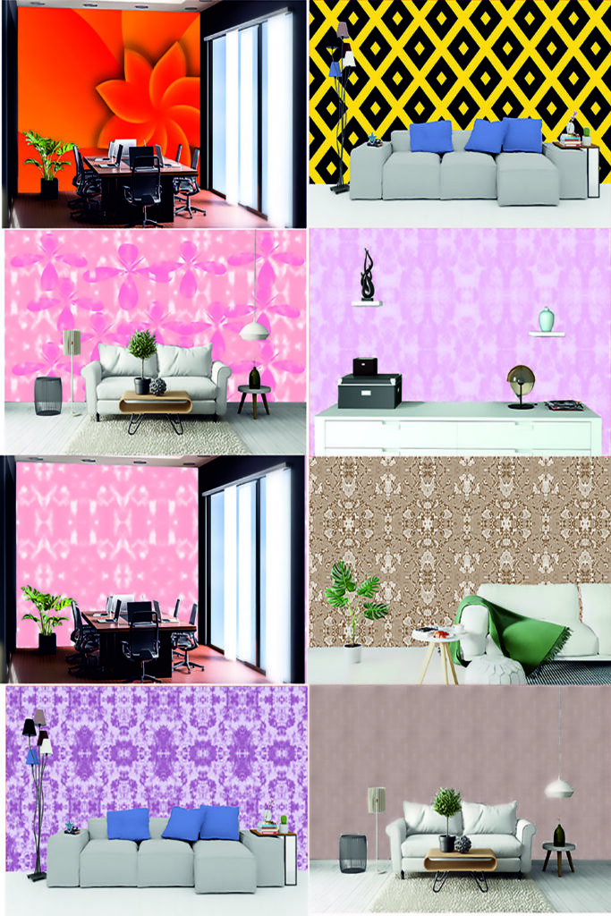 Decorating the interior of buildings can be done in various ways ...